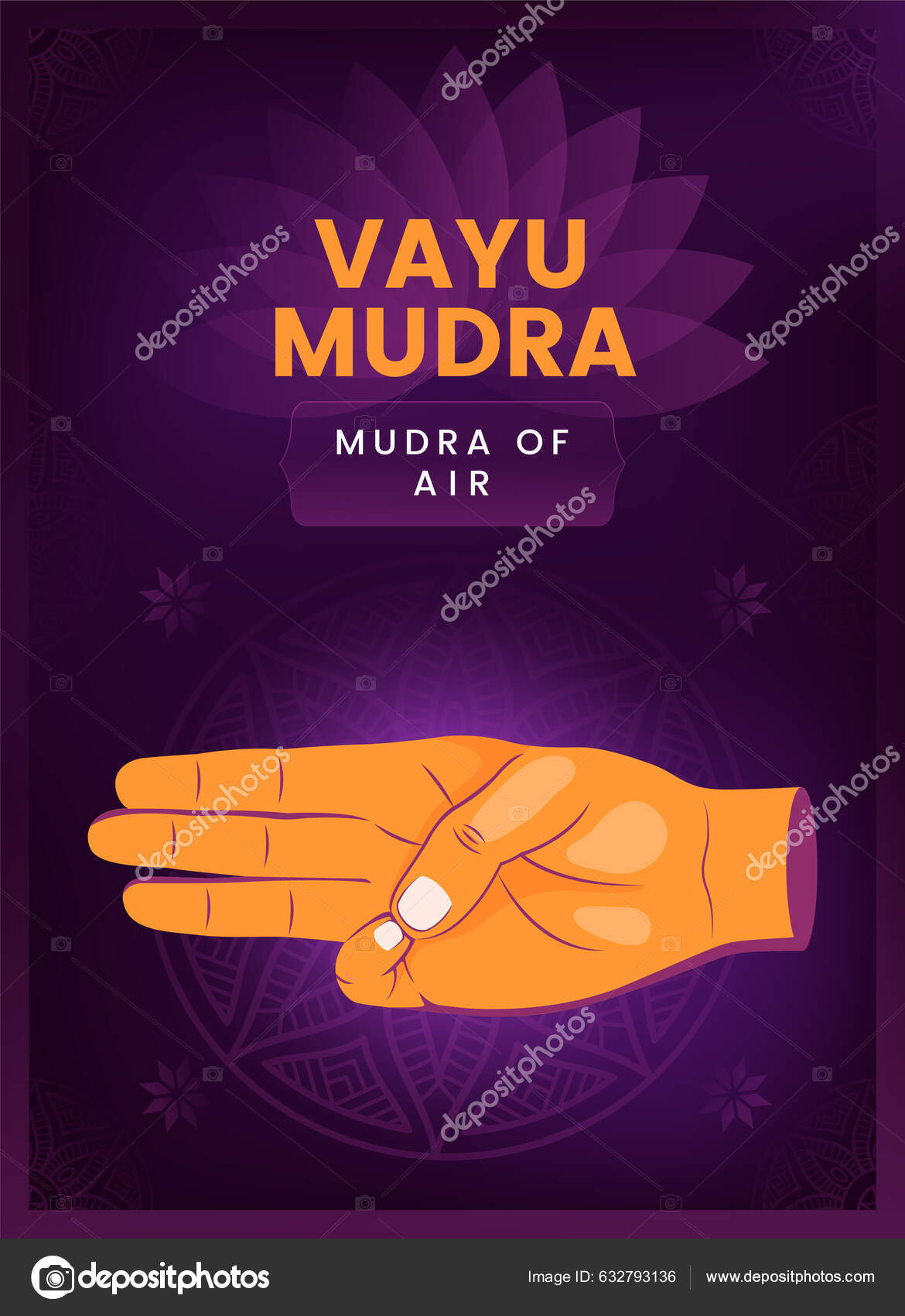 Vayu Mudra Gesto Mano Ilustración Vectorial Vector de stock por ... Vayu Mudra Gesto Mano Ilustración Vectorial Vector de stock por ...
