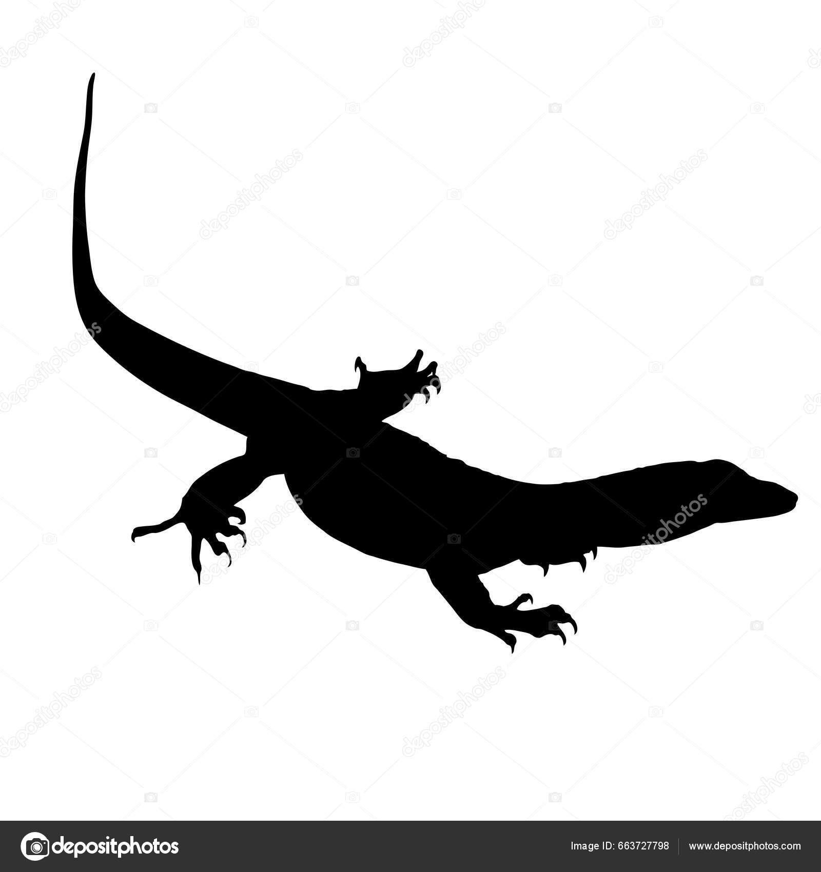 Monitor Lizard Silhouette