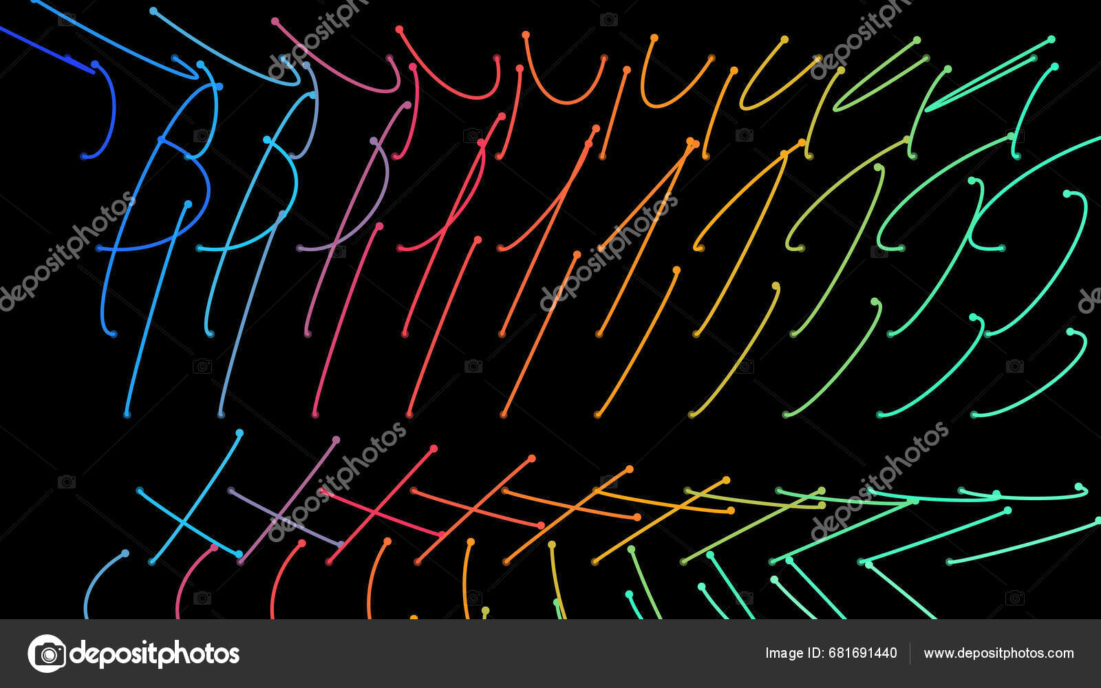 Crossing Light Beams Energy Flow Laser Lines Neon Plexus Knots Stock ...