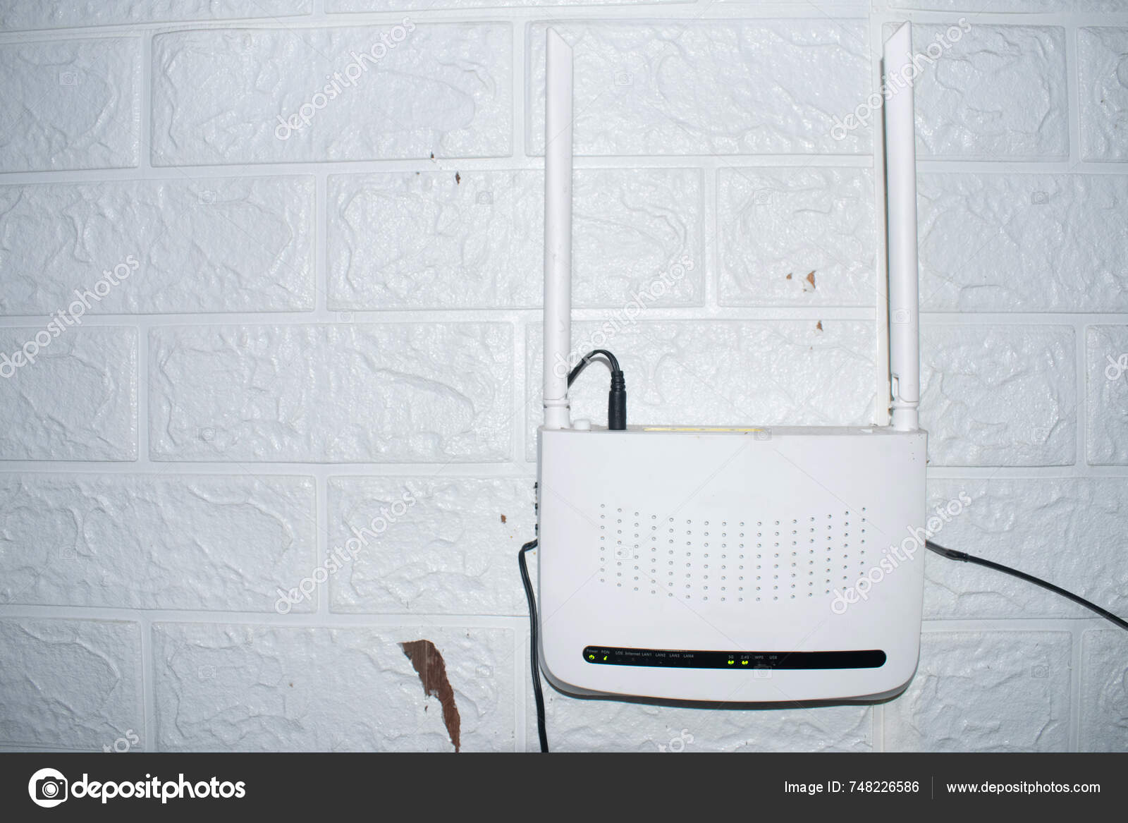 Modem Attached Wall — Stock Photo © kikicandrra@gmail.com #748226586