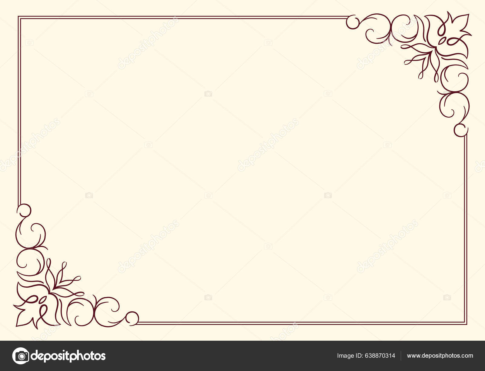 Bingkai Vintage Elegan Bingkai Indah Untuk Undangan Dokumen Ijazah Kop ...