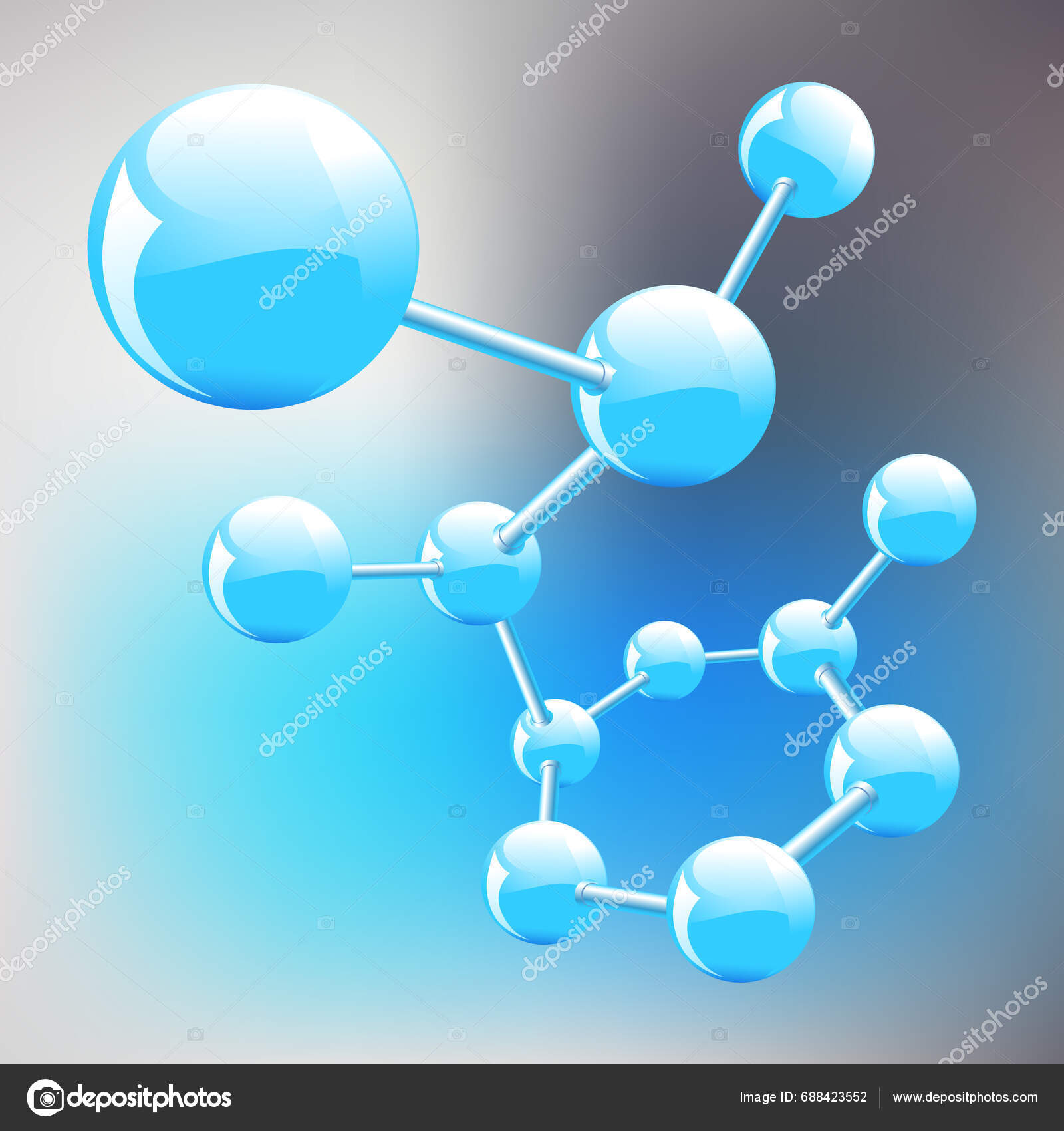 Vector Molecule Isolated White Background Stock Vector by ©imagestadn ...