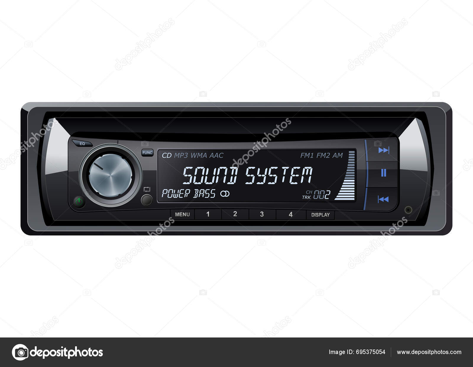 Vector Car Radio Isolated White Background Stock Vector by ©imagestadn ...
