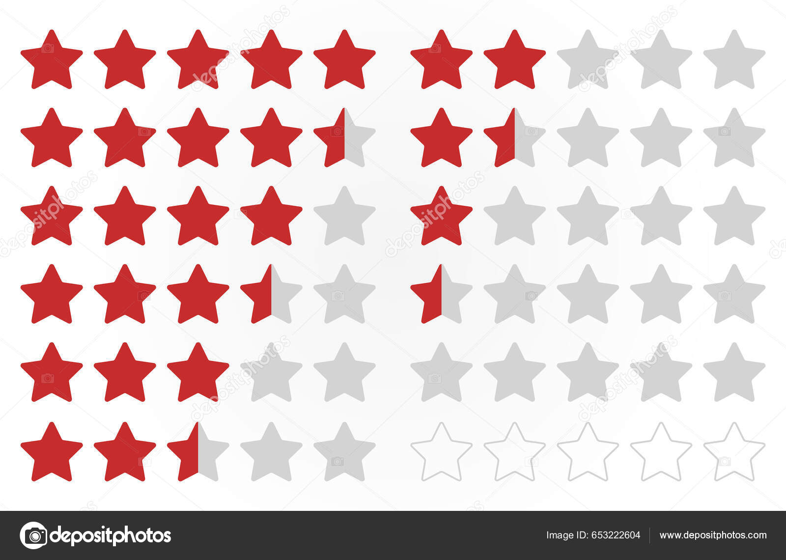 Red Star Rating Vector Stars Reviews Ratings Ranking Highest Lowest ...