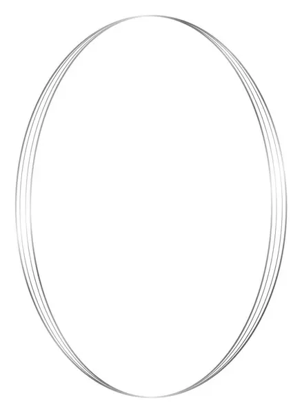 Silver Oval Metal Frame Isolated White Vector Frame Photo Frame Stock ...
