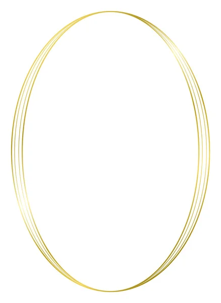 Set Golden Silver Metal Oval Frames Isolated White Vector Frame Stock ...