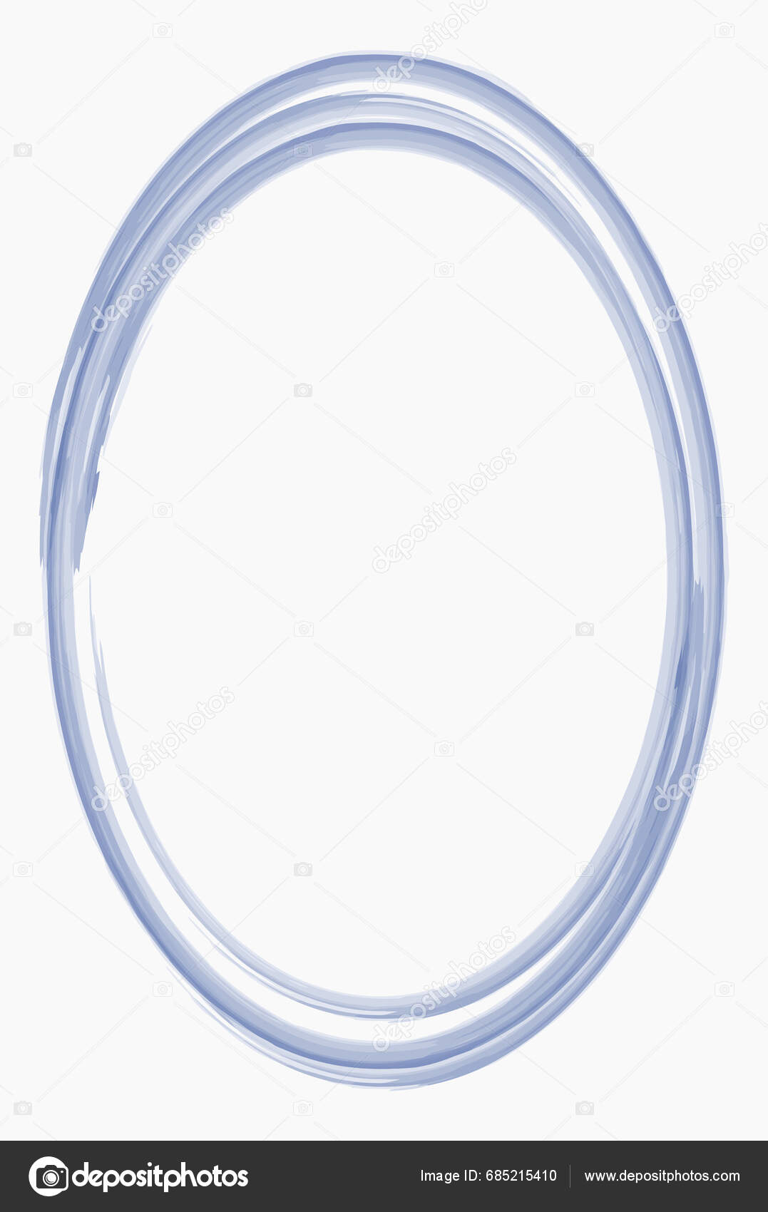 Acrylic Frame Isolated White Blue Oval Frame Vector Frame Text Stock ...
