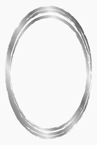 Silver Oval Metal Frame Isolated White Vector Frame Photo Frame Stock ...