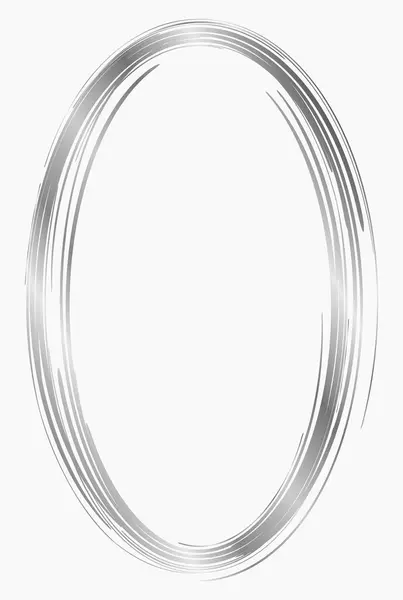 Silver Oval Metal Frame Isolated White Vector Frame Photo Frame Stock ...