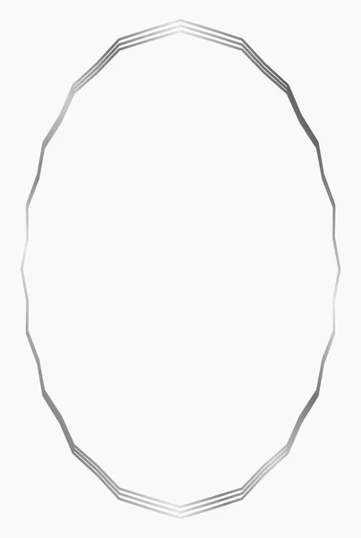 Silver Oval Metal Frame Isolated White Vector Frame Photo Frame Stock ...