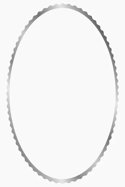 Silver Oval Metal Frame Isolated White Vector Frame Photo Frame Stock ...