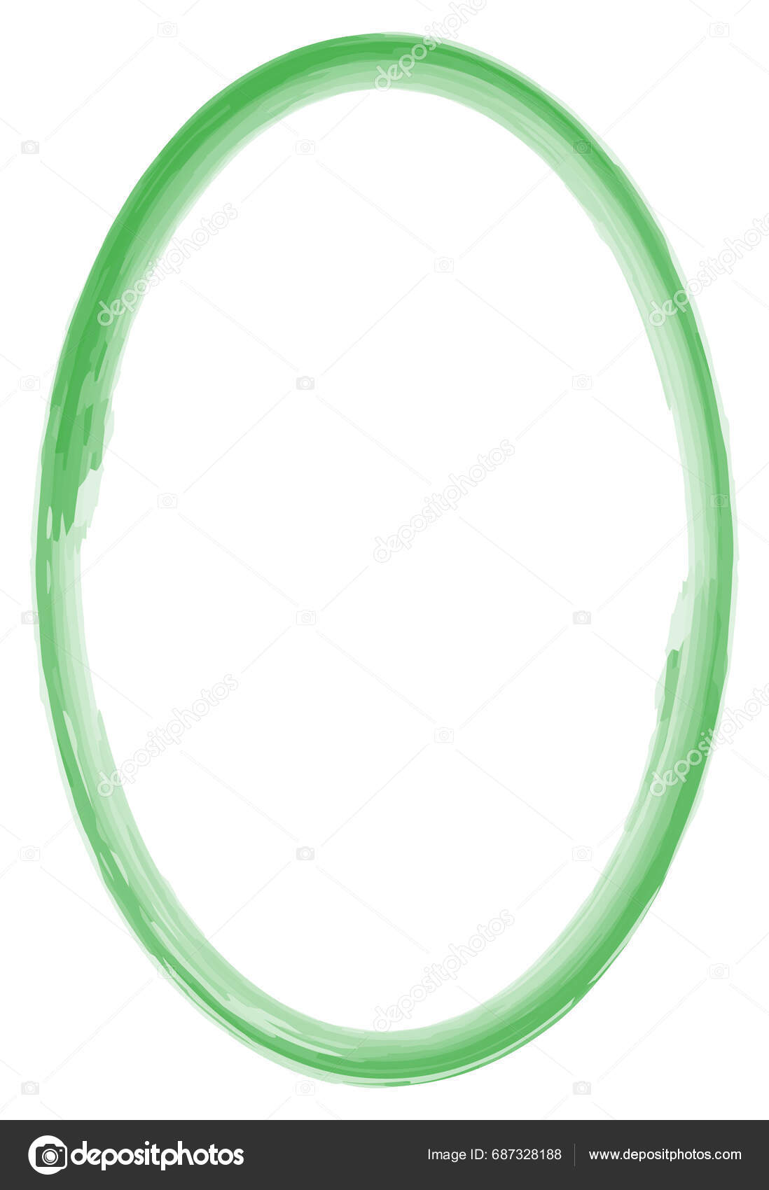 Acrylic Frame Isolated White Green Oval Frame Vector Frame Text Stock ...