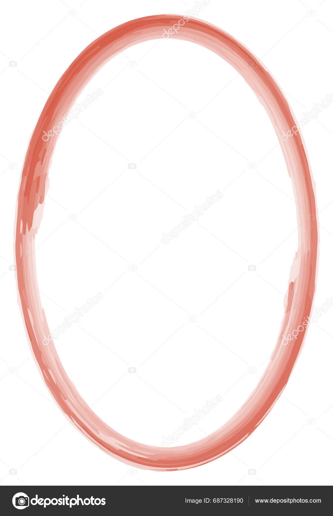 Acrylic Frame Isolated White Red Oval Frame Vector Frame Text Stock ...