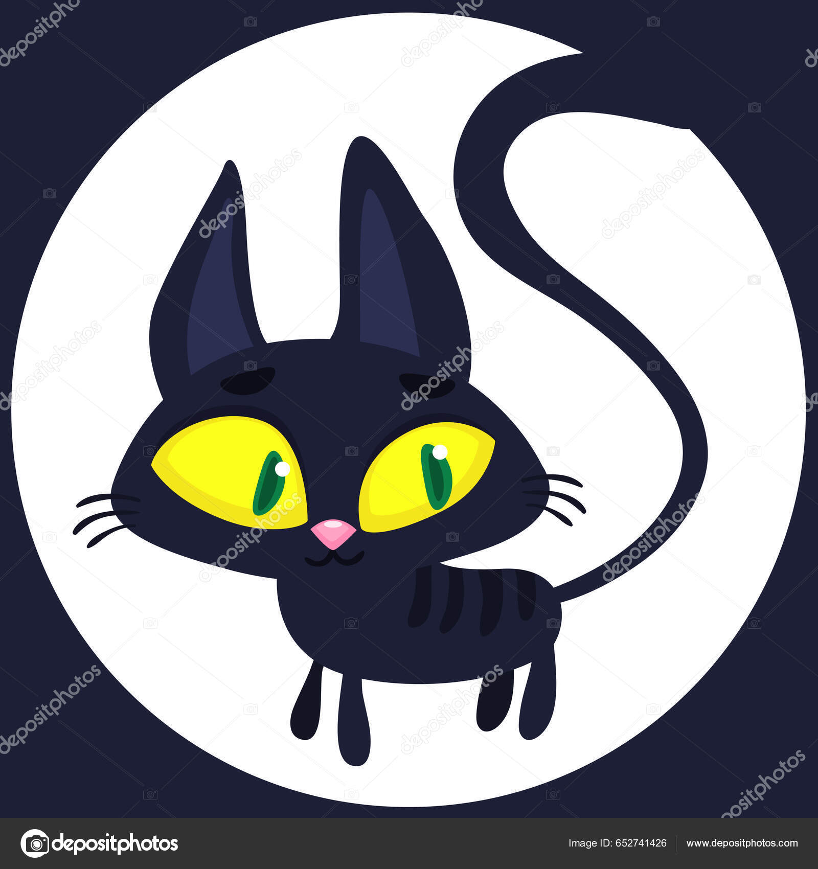 Kartun Kucing Hitam Kucing Hitam Boneka Kartun Hewan Plush Anime