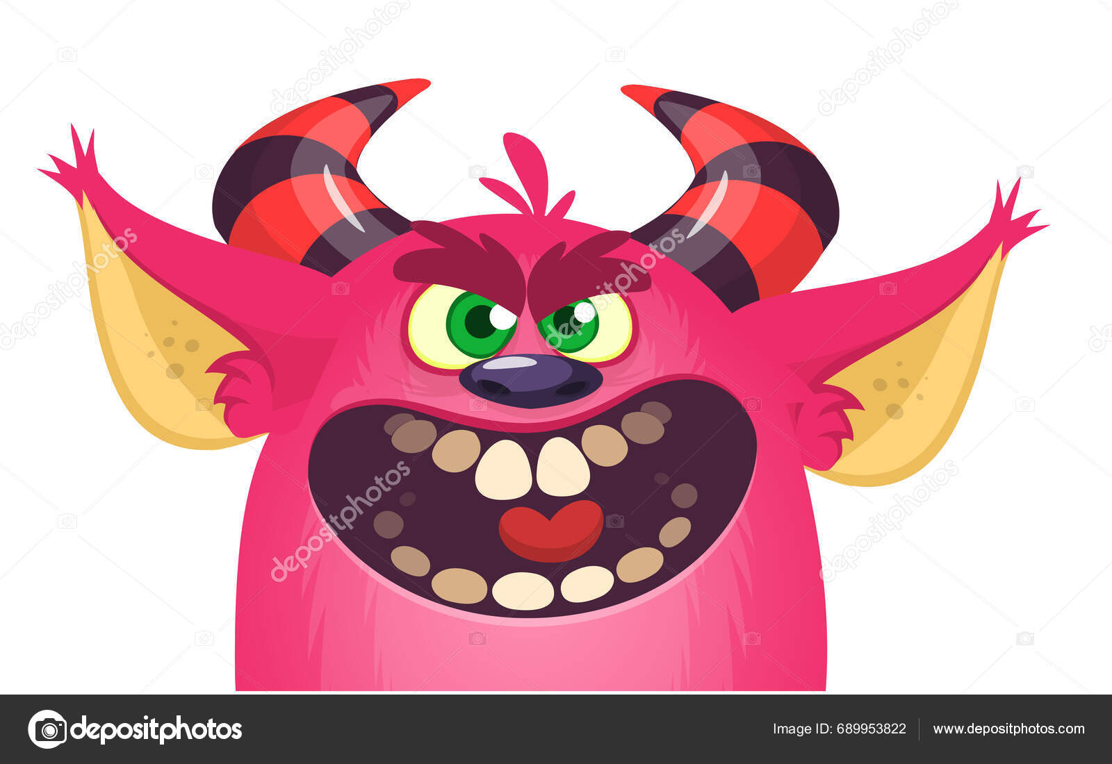 Monstros Desenhos Animados Bonitos Conjunto Monstros Desenhos Animados ...