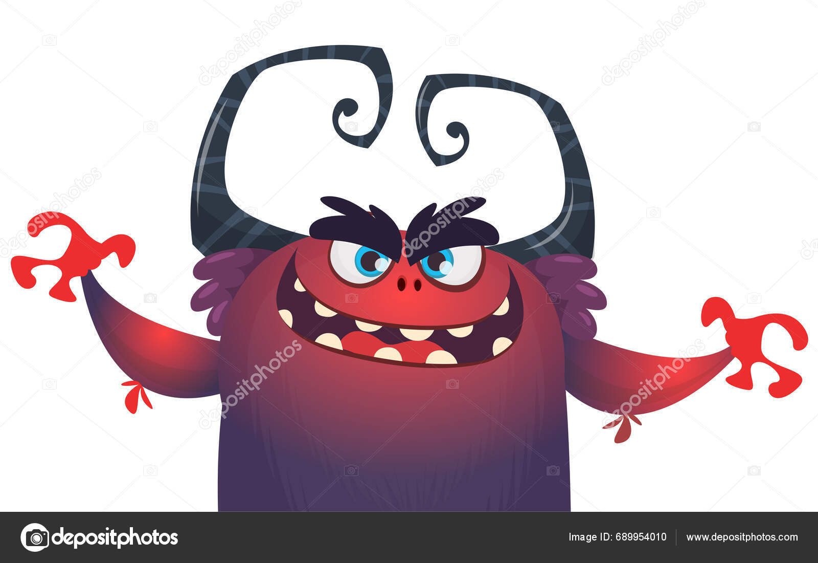 Monstros Desenhos Animados Bonitos Conjunto Monstros Desenhos Animados ...