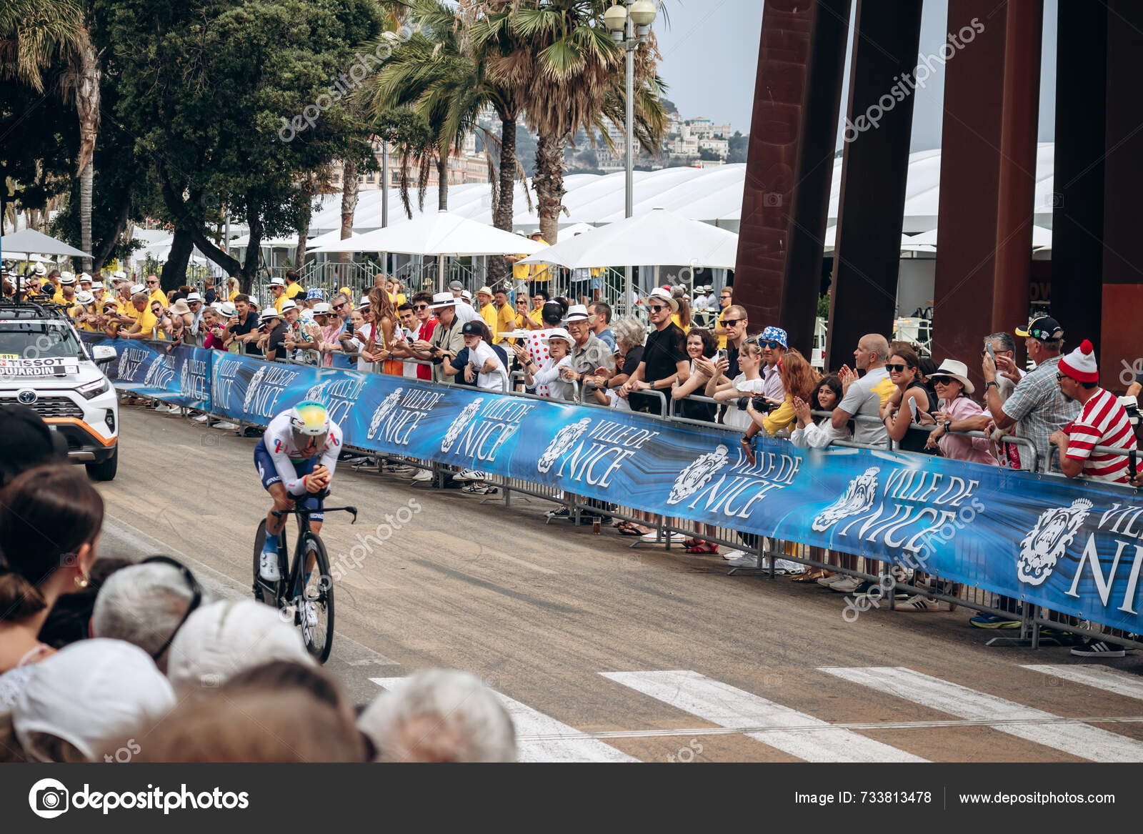 Niza Francia Julio 2024 Final Del Tour Francia 2024 Niza — Foto ...