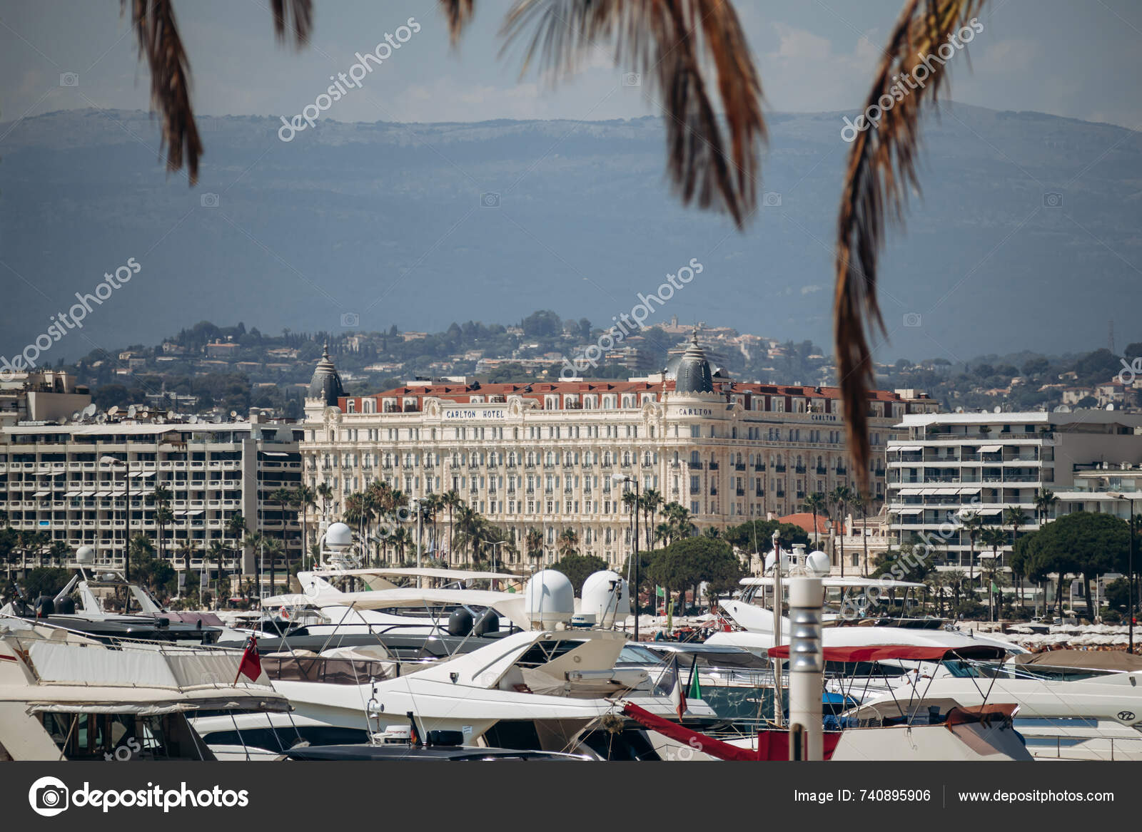 Cannes France August 2024 View Famous Carlton Hotel Cannes Croisette ...