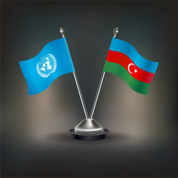 United Nations Tahiti Flag Relation Stand Table Vector Illustration ...