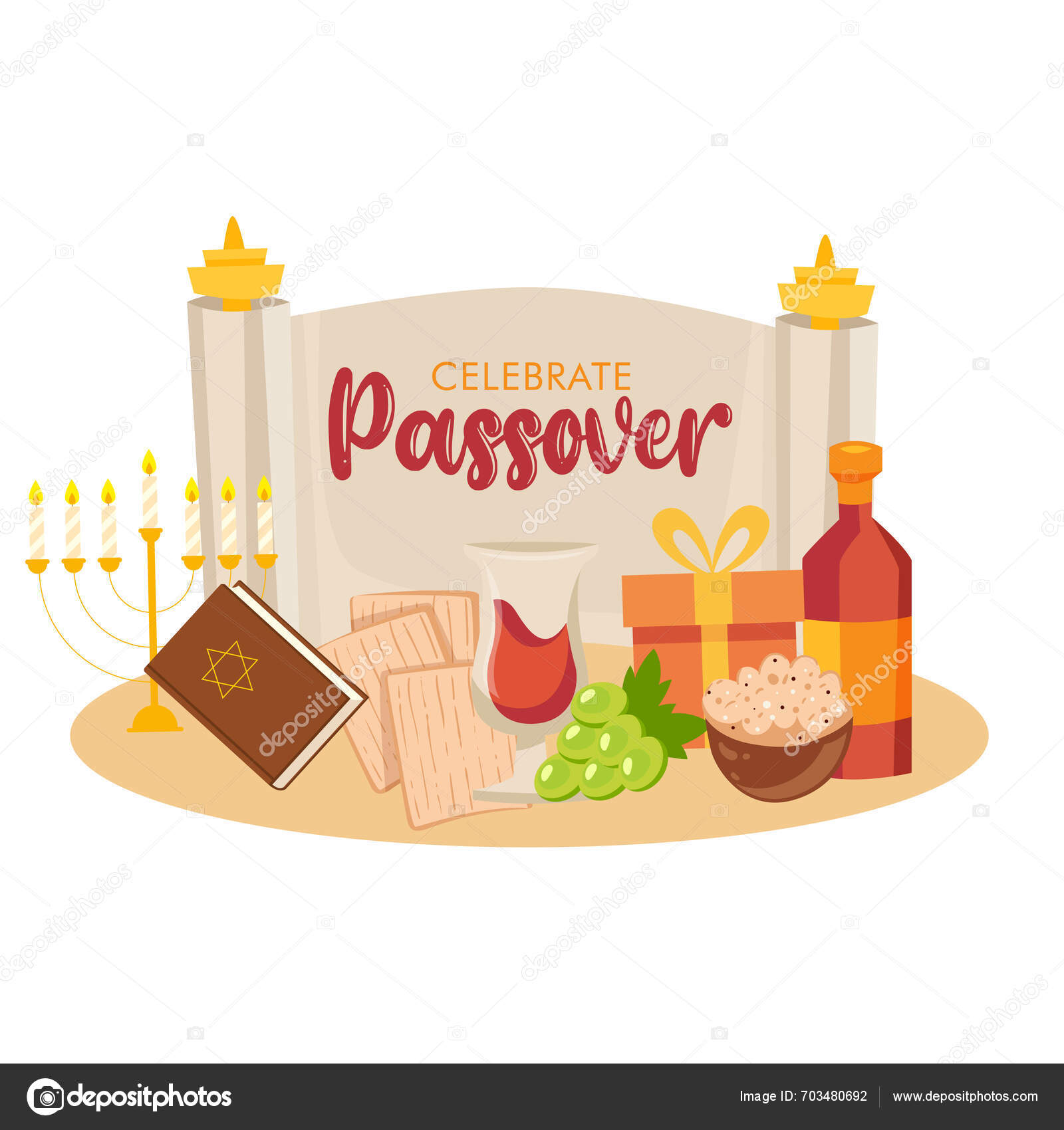 Jewish Holiday Passover Banner Design Happy Passover Vector Happy ...