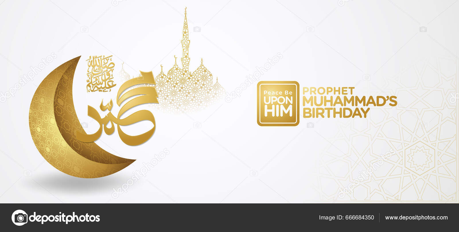 Arabic Calligraphy Prophet Muhammad's Birthday Celebration Background ...