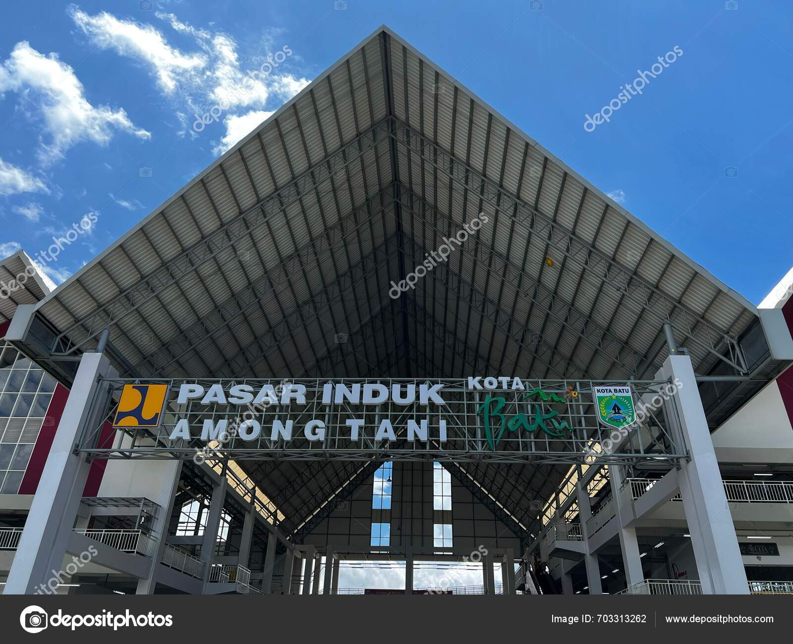 Batu Indonesia Jan 2024 Front View New Main Market Building — Stock ...