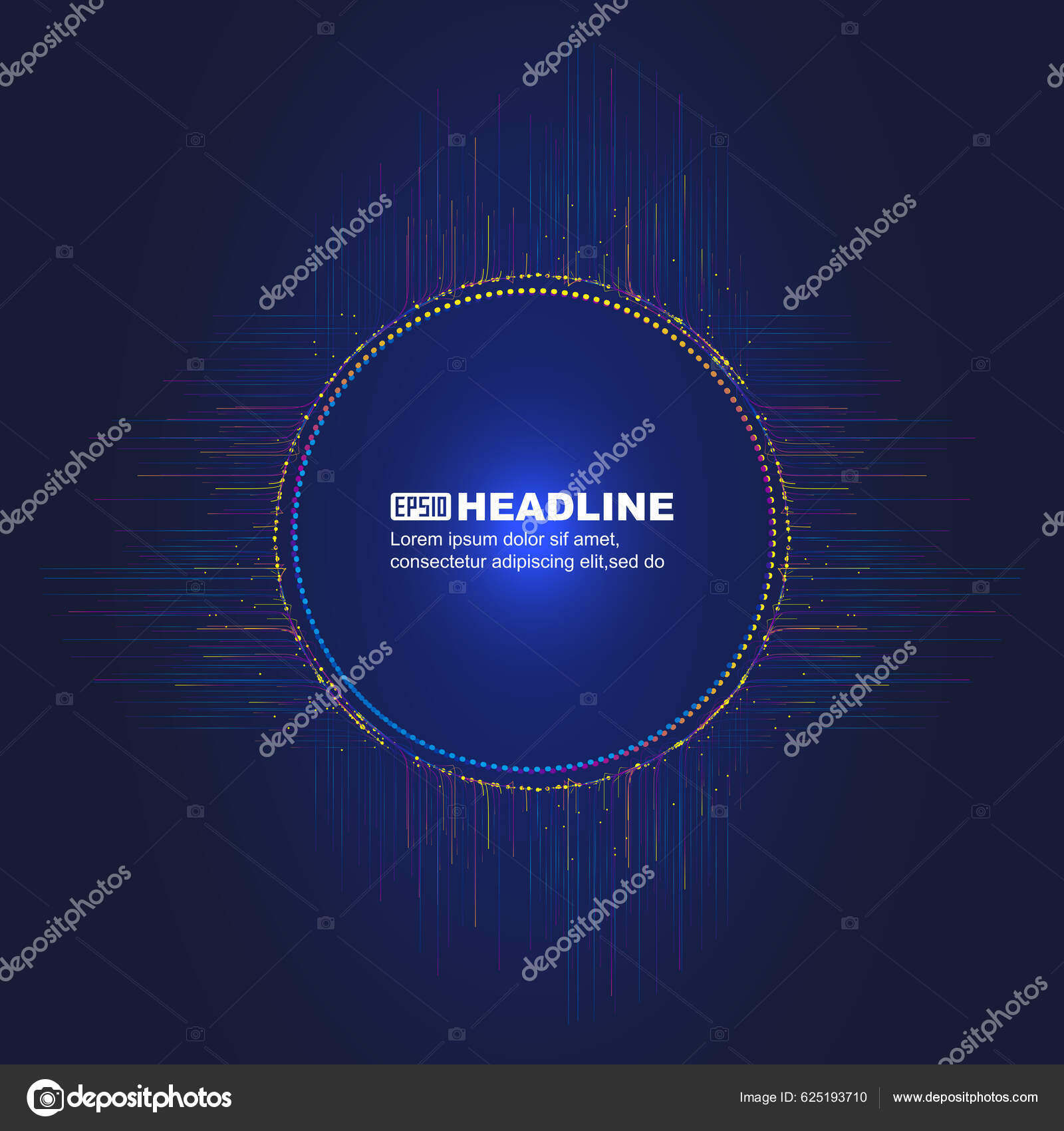 Colored Dot Line Dotted Line Circle Internet Technology Vector ...