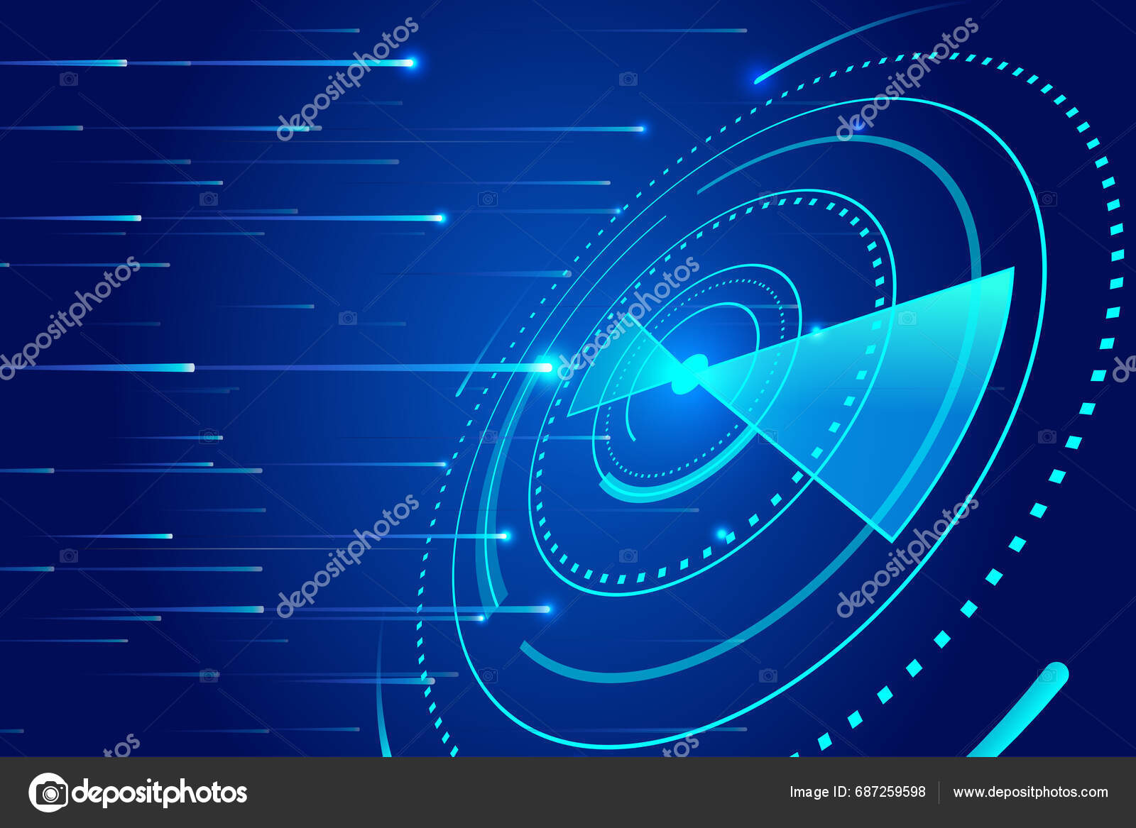 Ray Radar Scanning Vector Graphics Abstract Technology Technical ...
