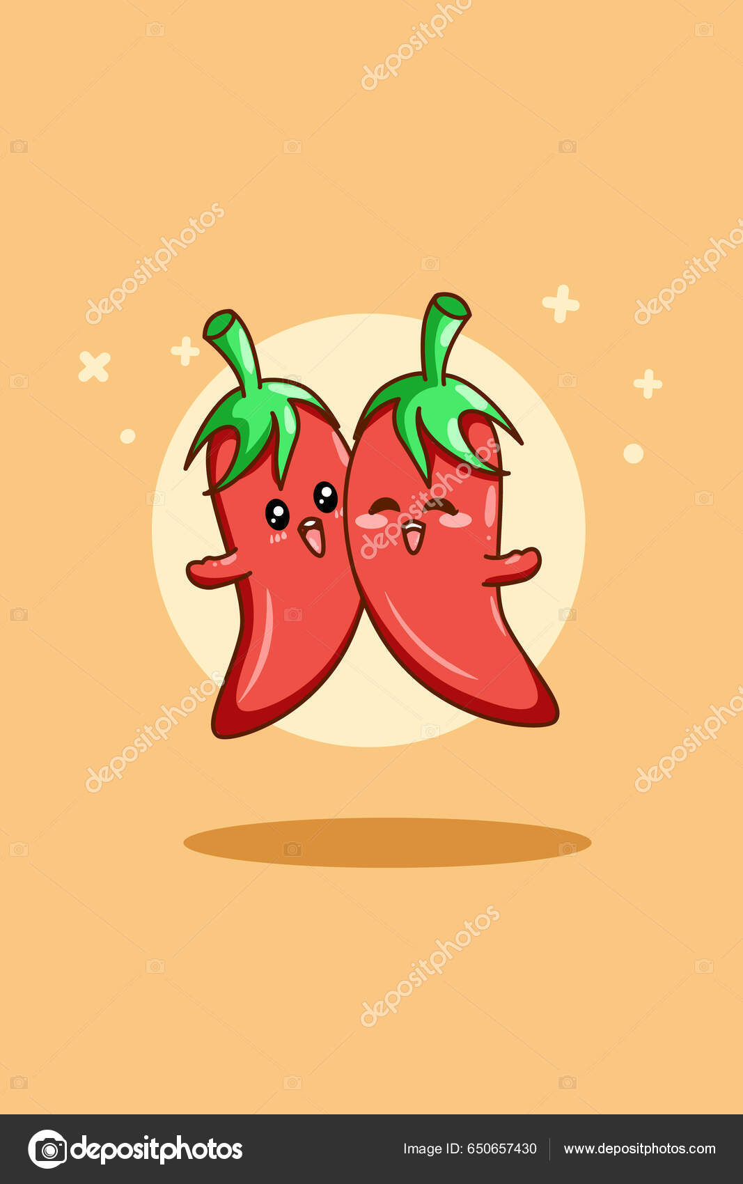 Lindo Divertido Chile Ilustración Dibujos Animados Vector de stock por ...