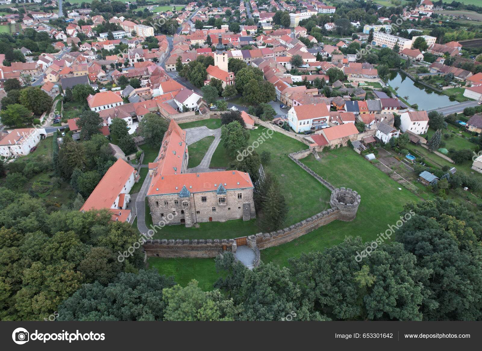 Medieval Castle Birds Eye View