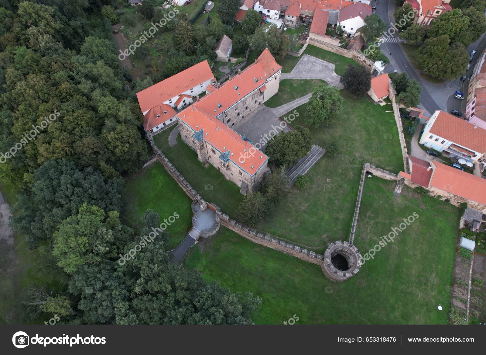 Medieval Castle Birds Eye View