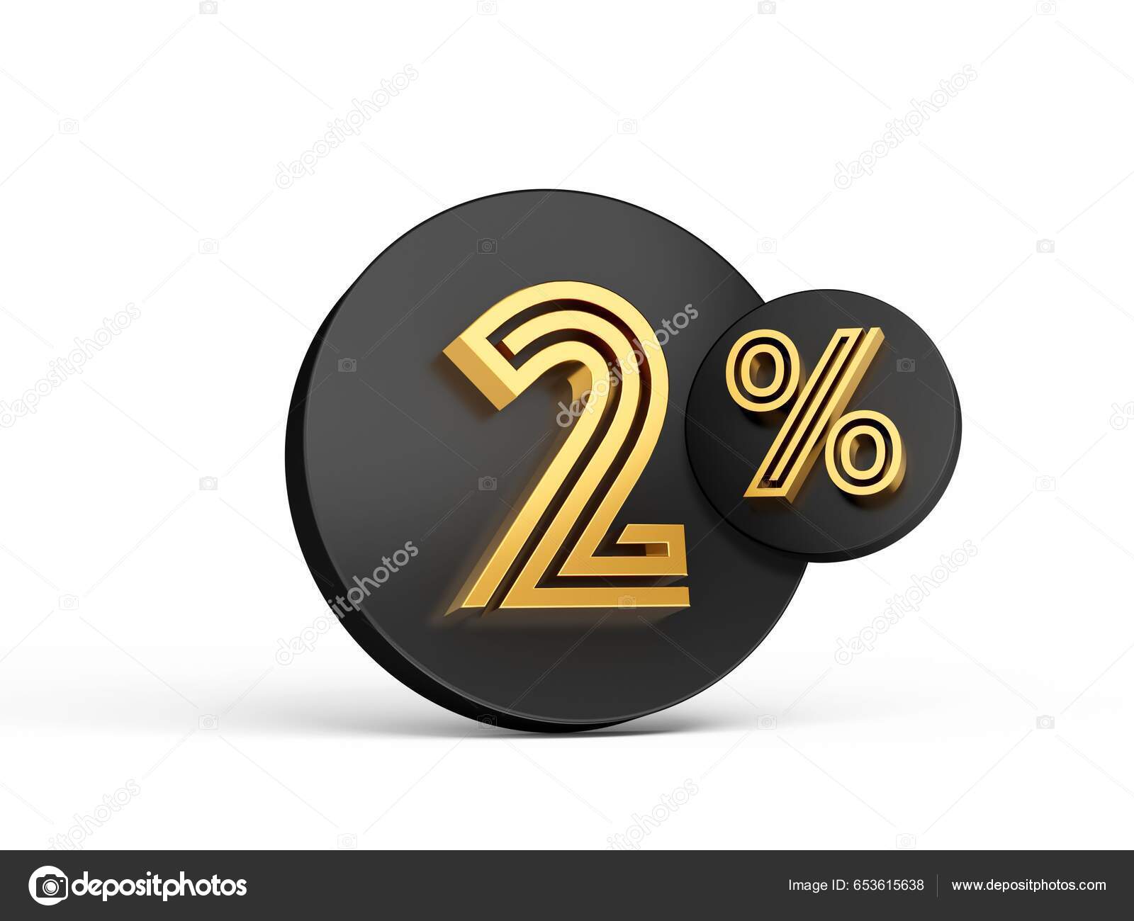 Rendering Modern Percent Sign Black Circles Isolated White Background ...