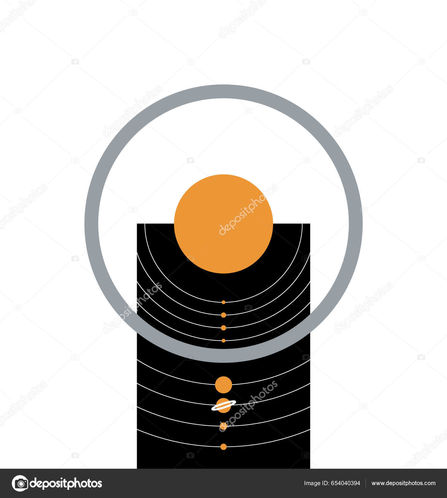 Vertical Illustration Solar System Planets Stock Vector by ©wirestock ... Vertical Illustration Solar System Planets Stock Vector by ©wirestock ...