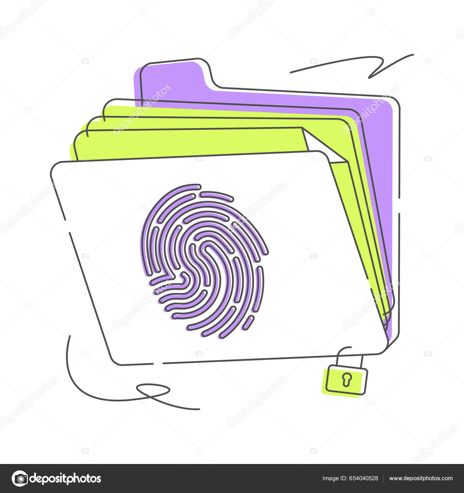 Vector Illustration Data Security White Background Stock Vector by ...