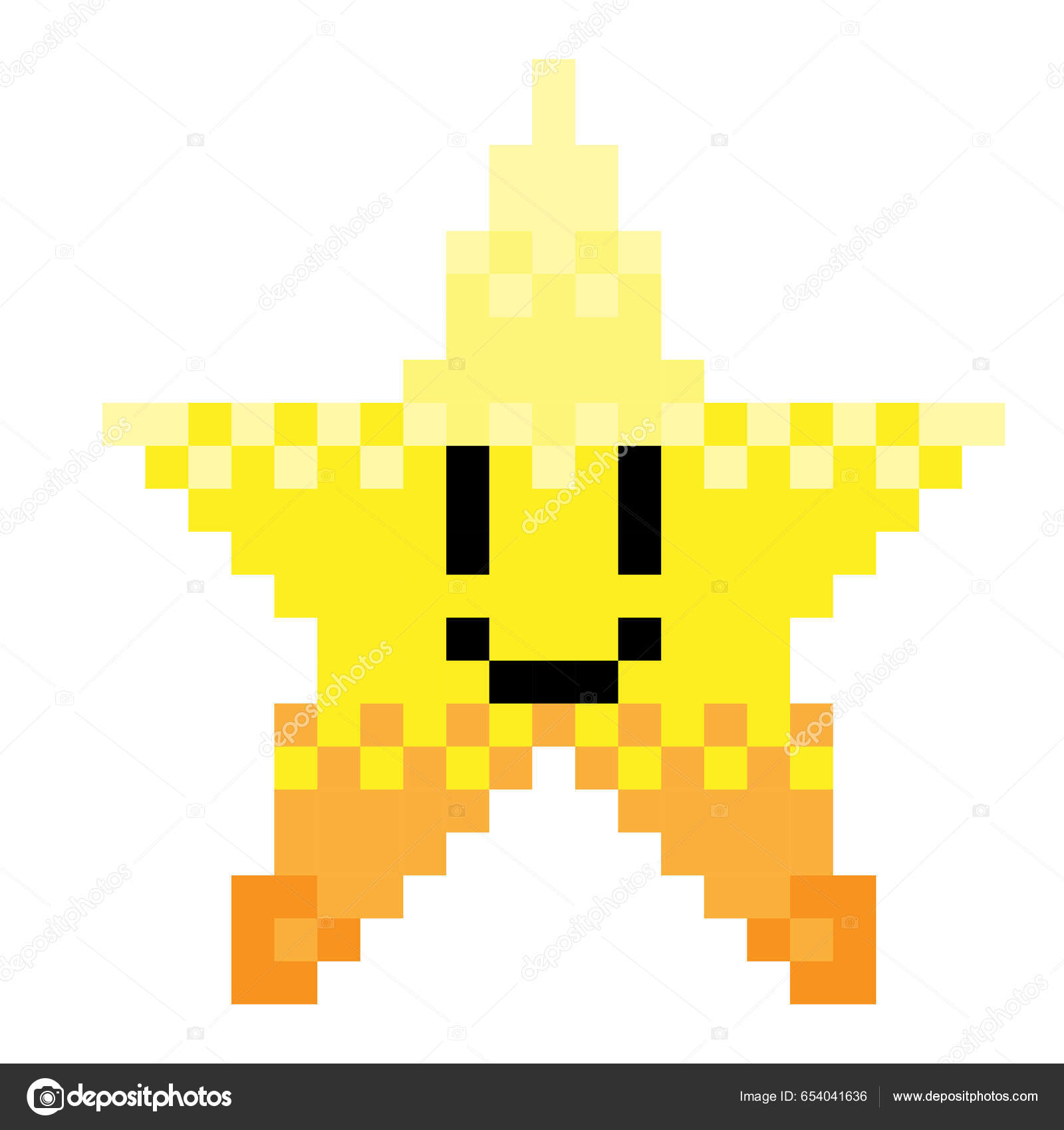 Illustrazione Vettoriale Una Stella Gialla Stile Pixel Art - Vettoriale Stock di ©wirestock ...