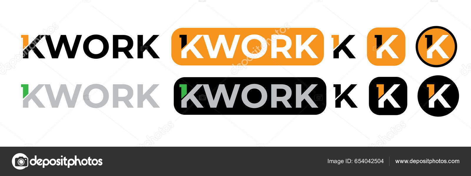 Vector Logo Ideas Freelancer Kwork Isolated Empty Background Stock Vector by ©wirestock_creators ...