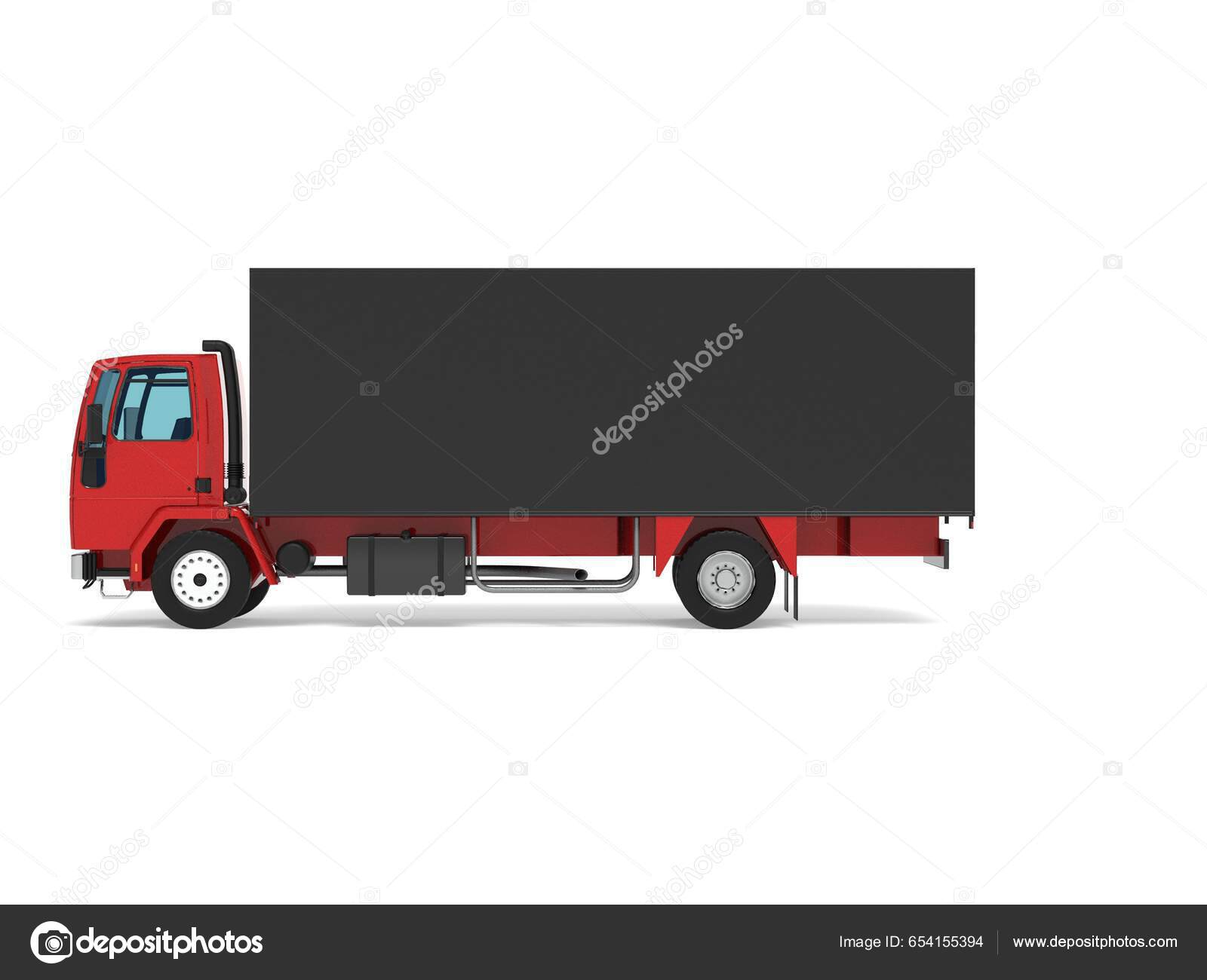 Truck Van Transport Isolated Rendering Illustration White Background ...