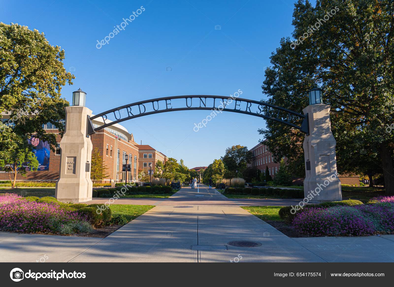 Arch Entrance Purdue University West Lafayette Indiana — Stock ...