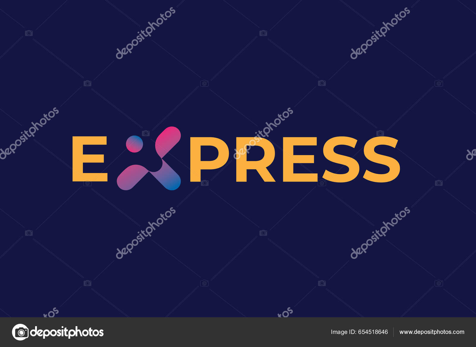 Vector Logo Fast Express Delivery Simple Template Design Blue ...