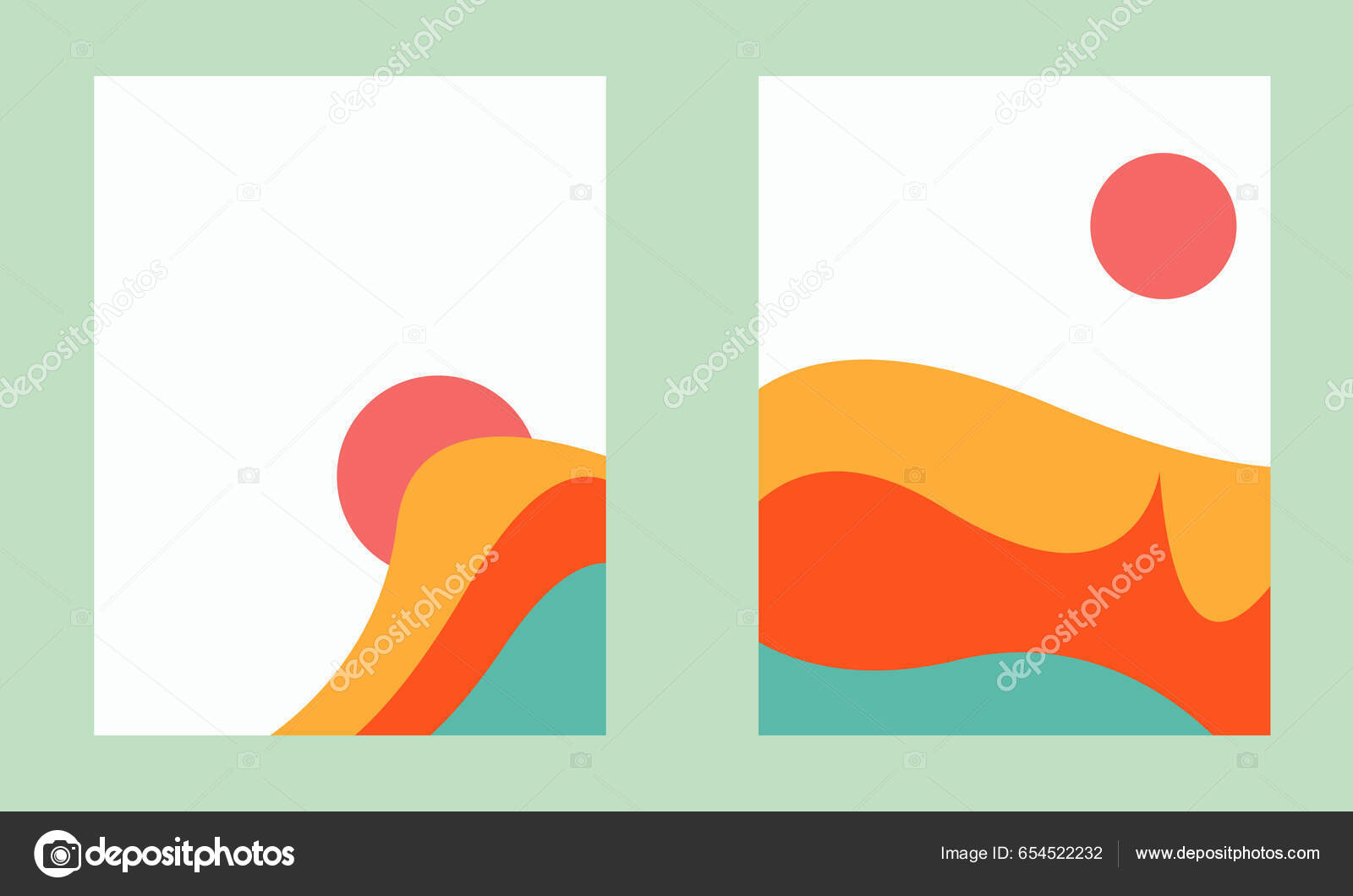 Two Colorful Poster Design Templates Events Companies Stock Vector by ...