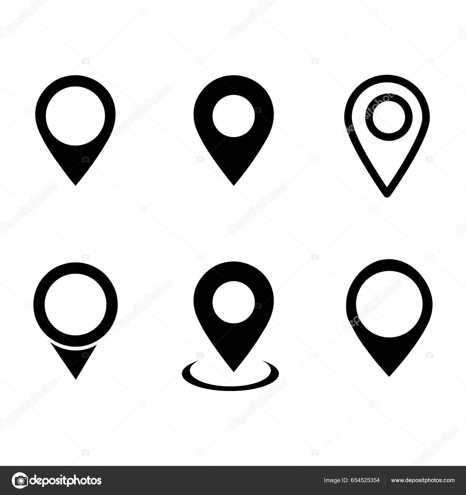 Image vectorielle Ensemble Vectoriel Modifiable D'icônes Localisation ...