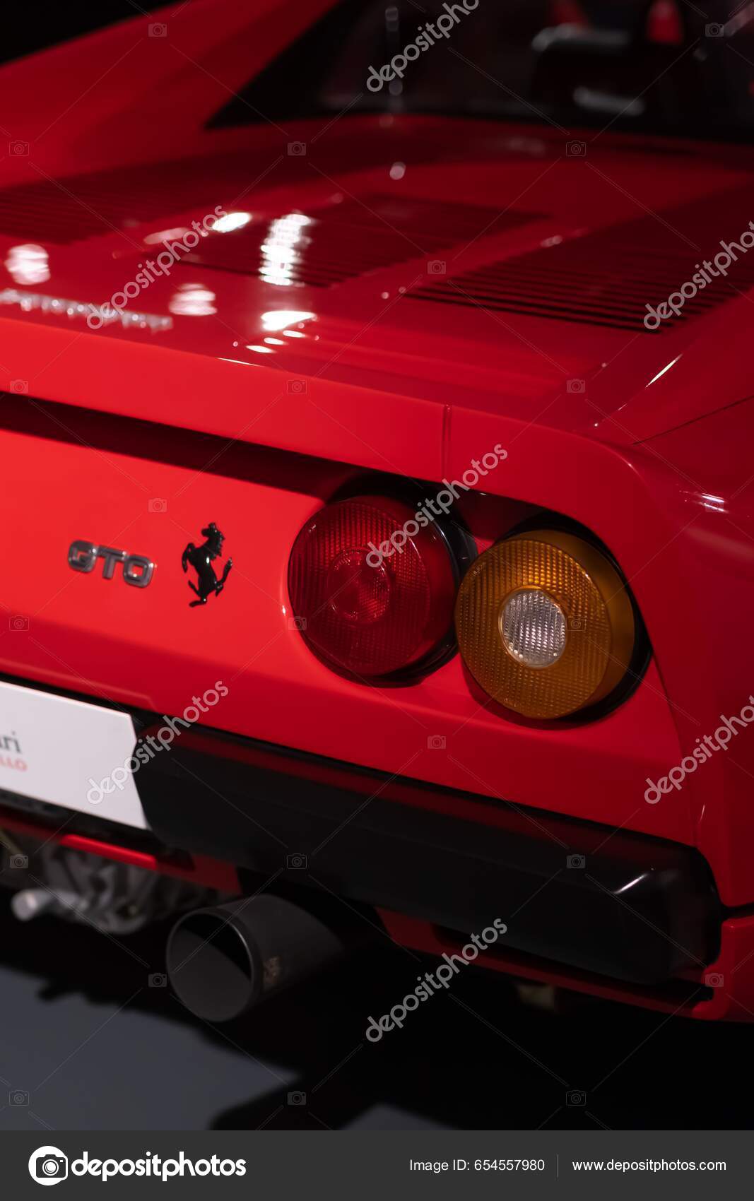 Closeup Shot Rear Light Red Ferrari 288 Gto 1984 Ferrari — Stock ...