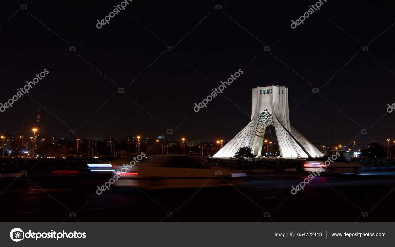Azadi Tower At Night
