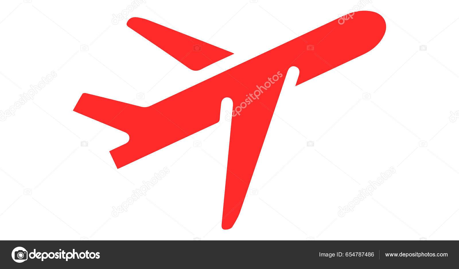 Red Airplane Icon