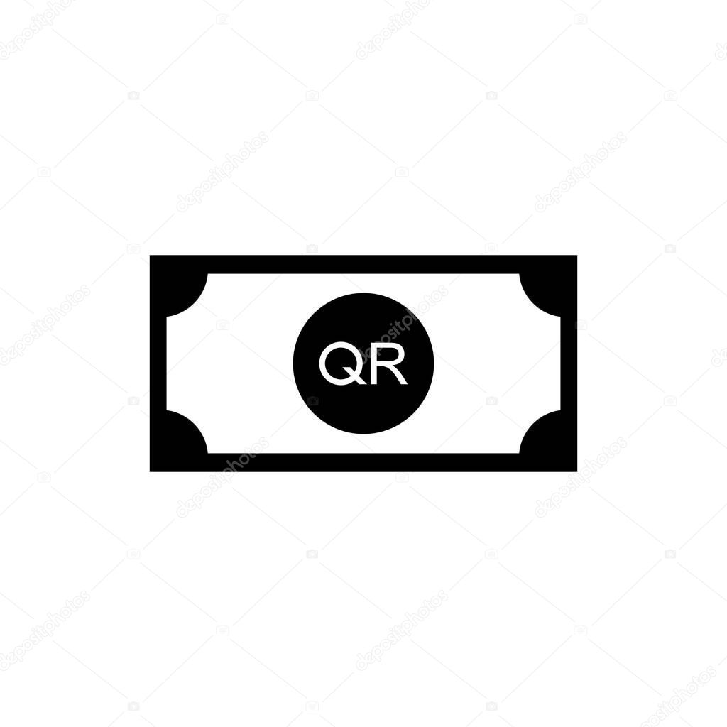 Qatar Currency Icon Symbol, Qatar Riyal (Versión en latín), QAR Sign ...