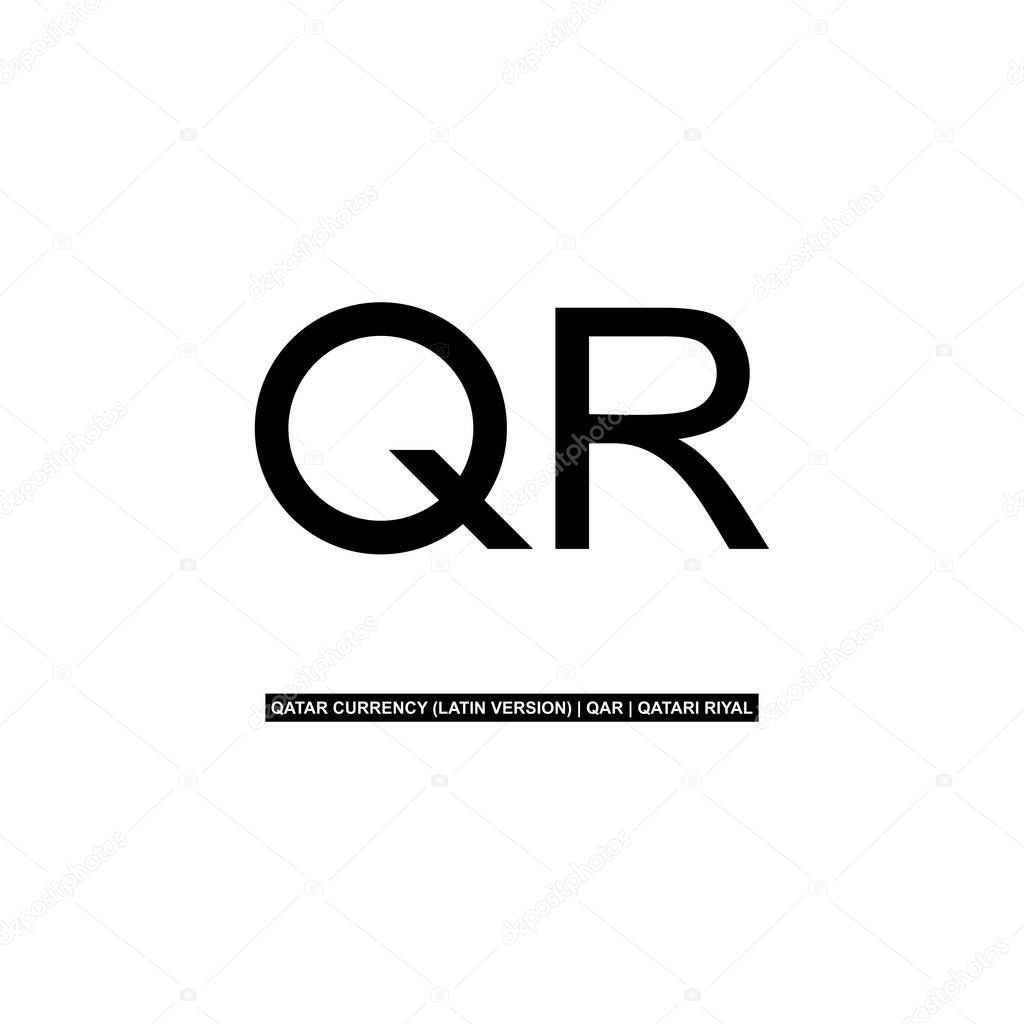 Qatar Currency Icon Symbol, Qatar Riyal (Versión en latín), QAR Sign ...
