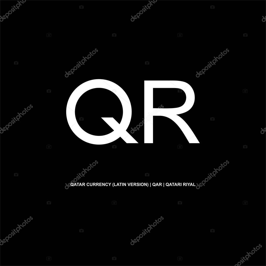 Qatar Currency Icon Symbol, Qatar Riyal (Versión en latín), QAR Sign ...