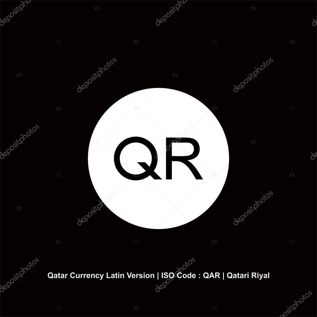 Qatar Currency Icon Symbol, Qatar Riyal (Versión en latín), QAR Sign ...