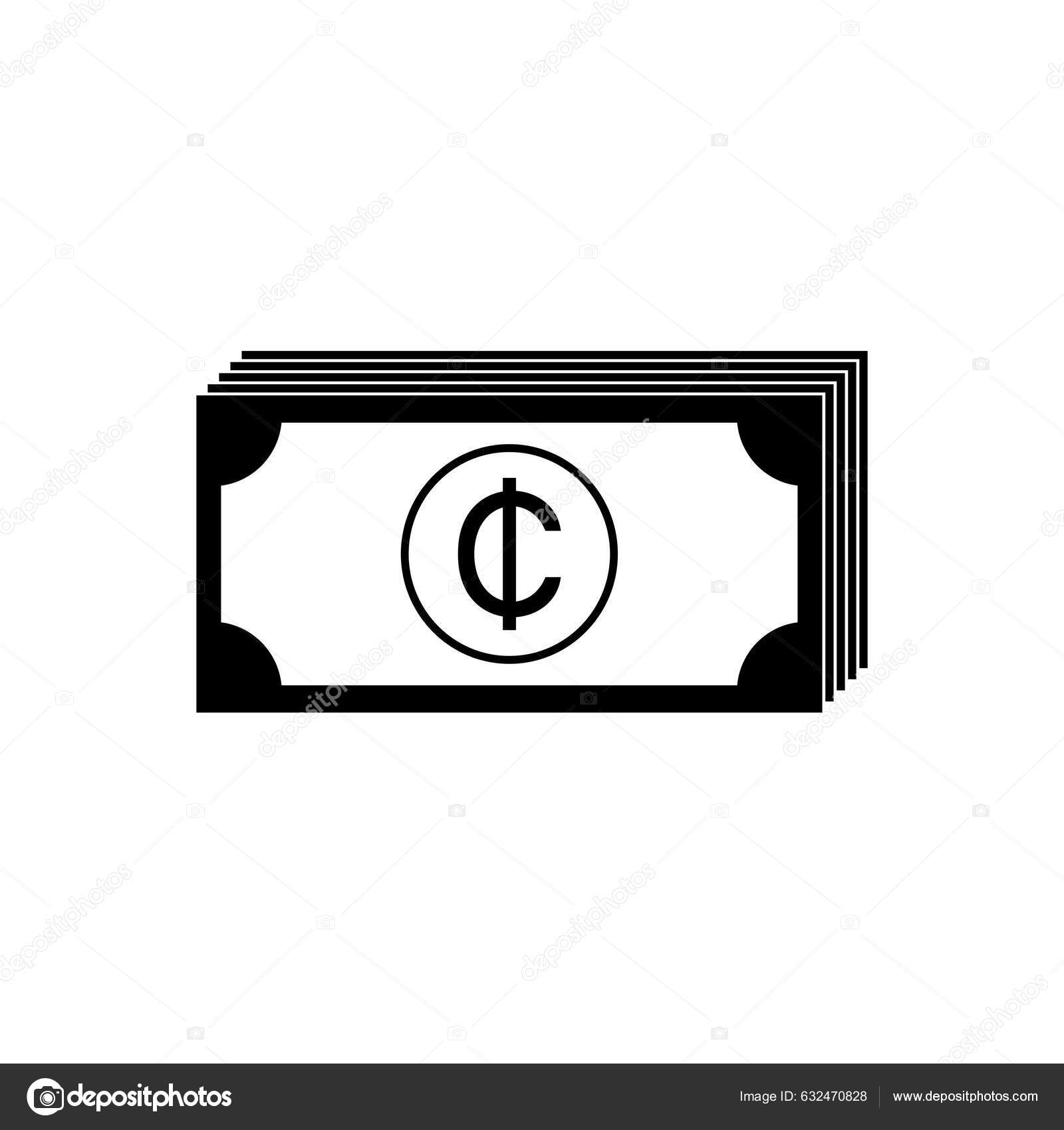Ghana Currency Icon Symbol Ghanaian Cedi Ghs Sign Vector Illustration ...