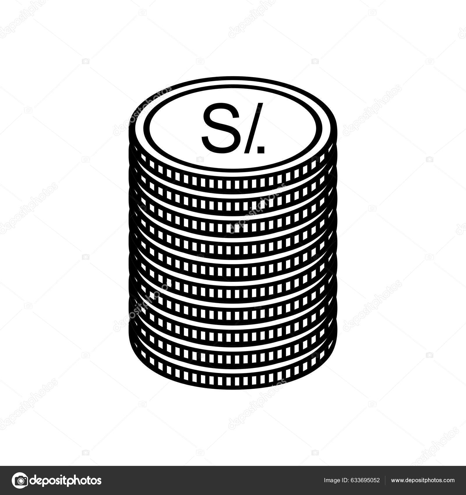 Peru Currency Symbol Peruvian Sol Icon Pen Sign Vector Illustration ...